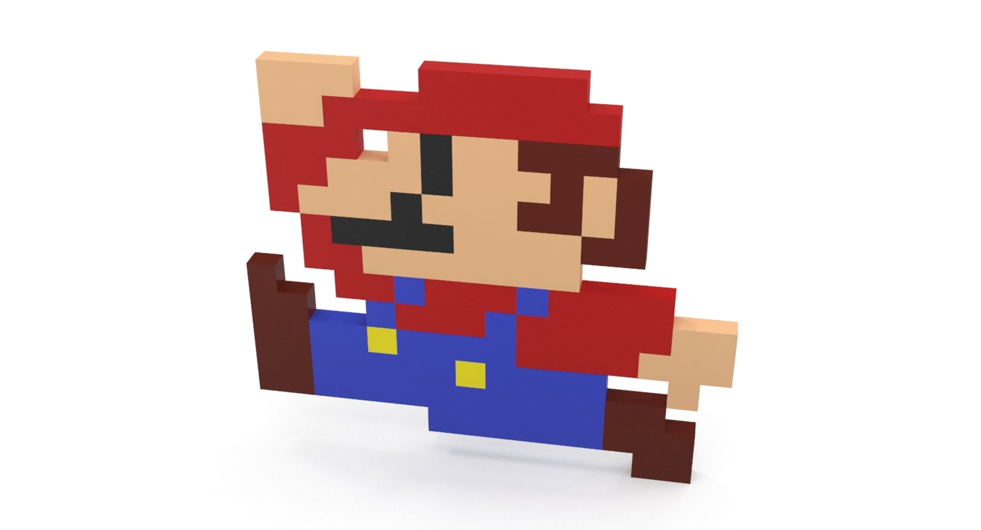 3D Mario Bros 8 Bit Model - TurboSquid 1275120