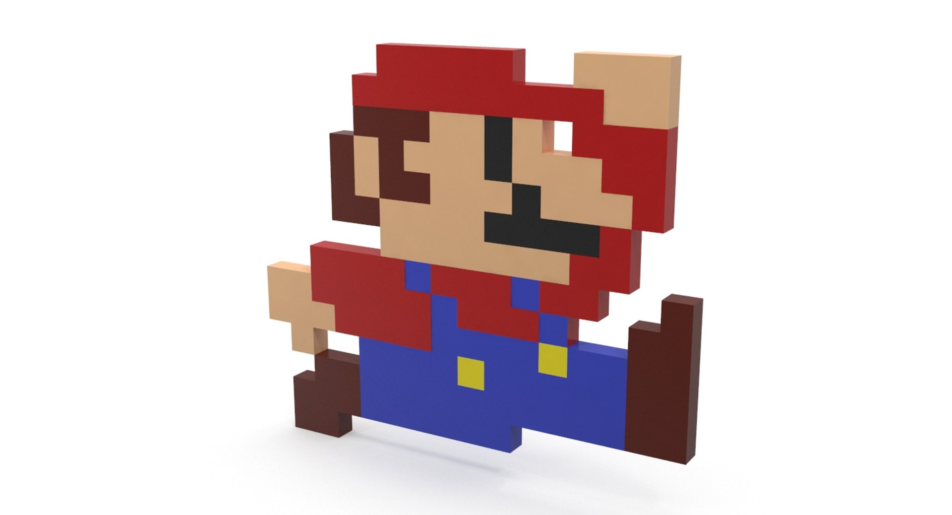 3D Mario Bros 8 Bit Model - TurboSquid 1275120