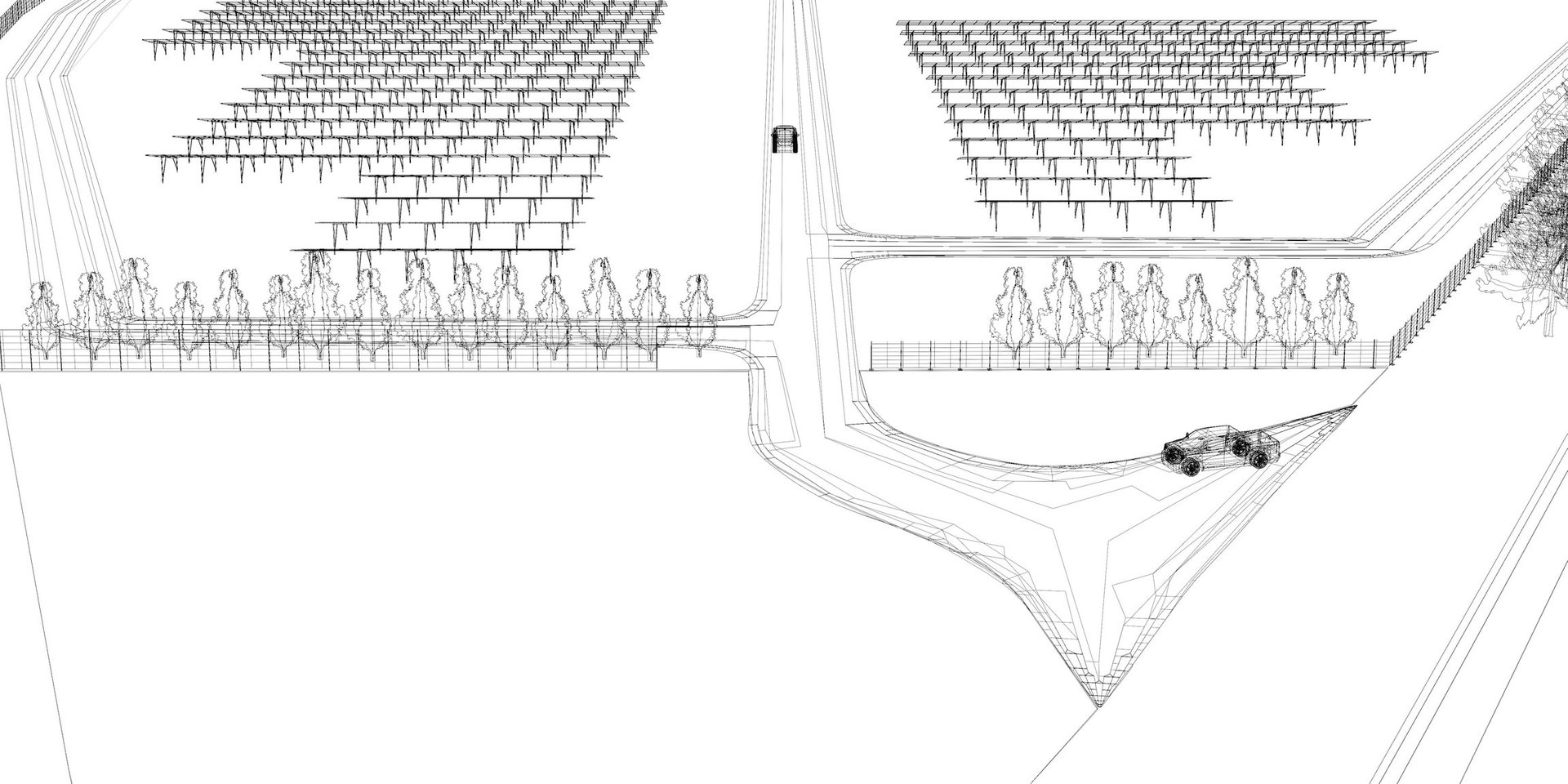 Solar Farm Layout 3D - TurboSquid 2072809