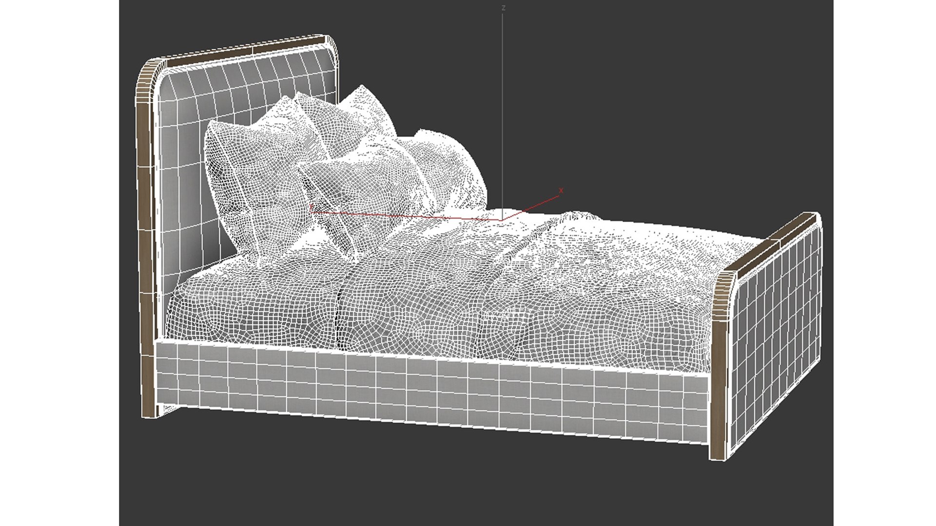 HW Home Vance Bed Model - TurboSquid 1936756