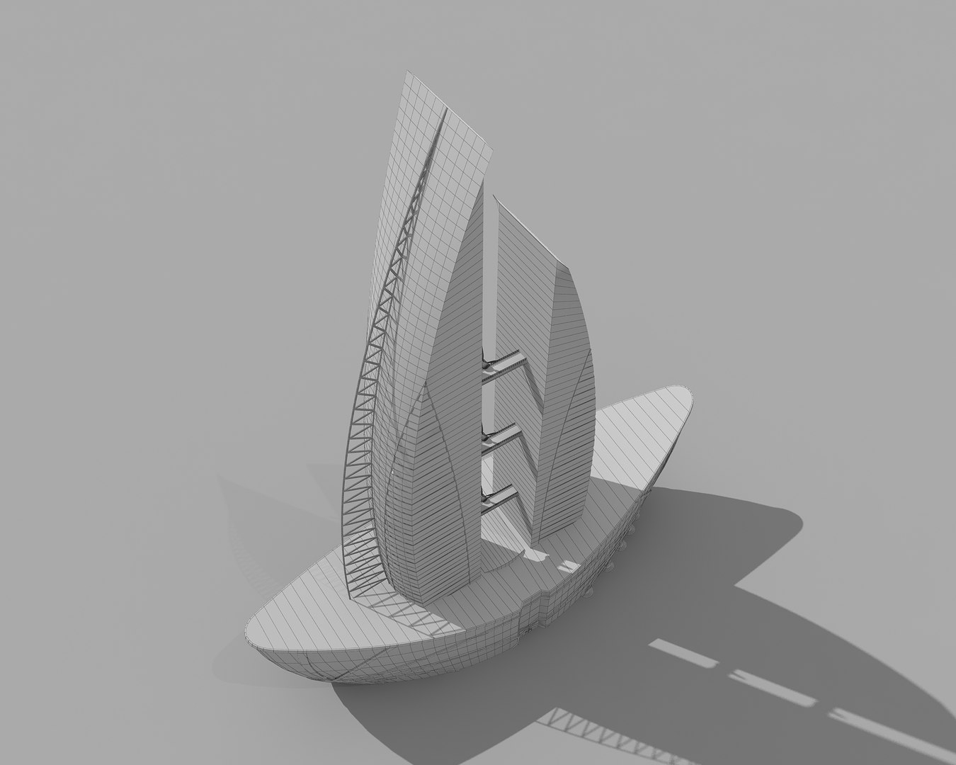 3D 0124 - Boat Skyscraper - TurboSquid 2236510