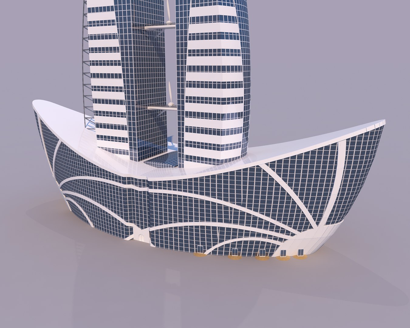 3D 0124 - Boat Skyscraper - TurboSquid 2236510