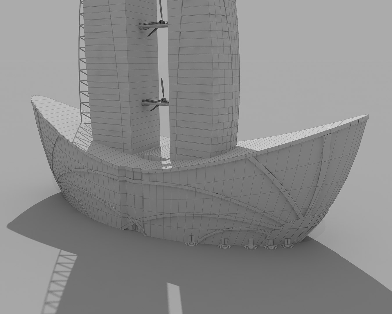 3D 0124 - Boat Skyscraper - TurboSquid 2236510