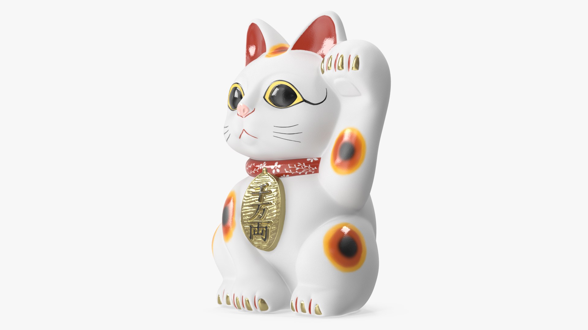 Japanese Maneki Neko Lucky Cat Figurine 3D Model - TurboSquid 2279738