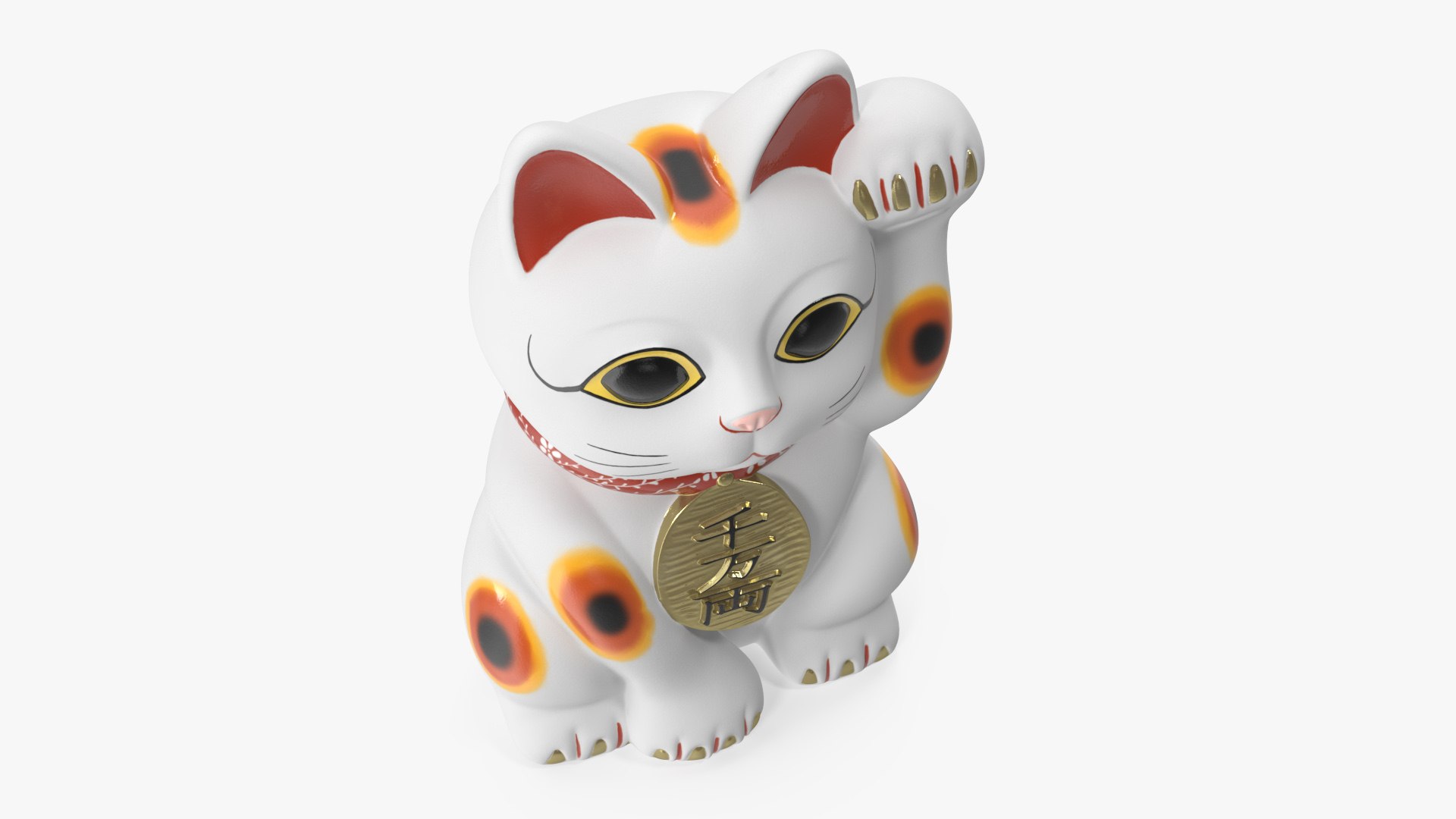 Japanese Maneki Neko Lucky Cat Figurine 3D Model - TurboSquid 2279738