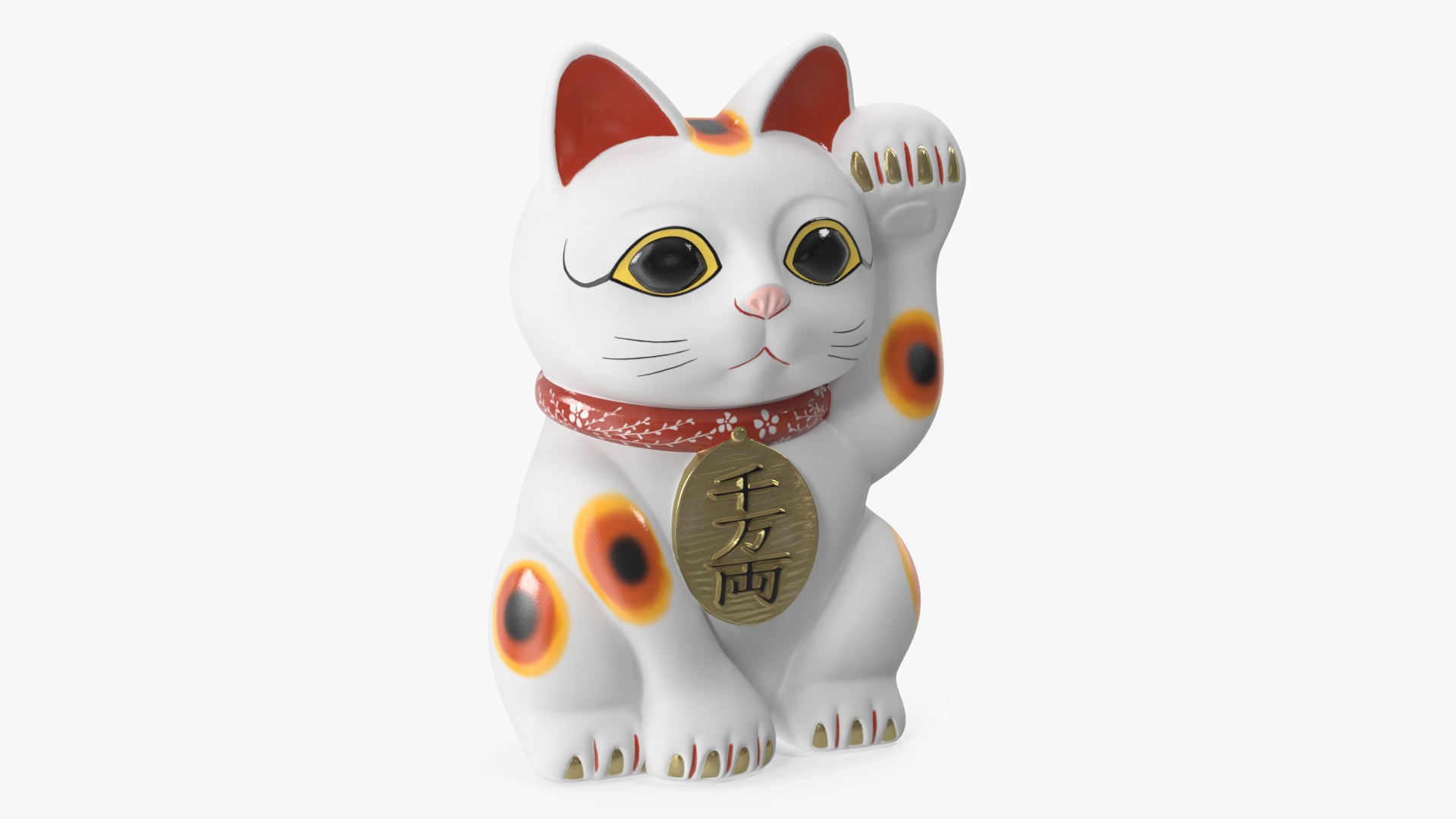 Japanese Maneki Neko Lucky Cat Figurine 3D Model - TurboSquid 2279738