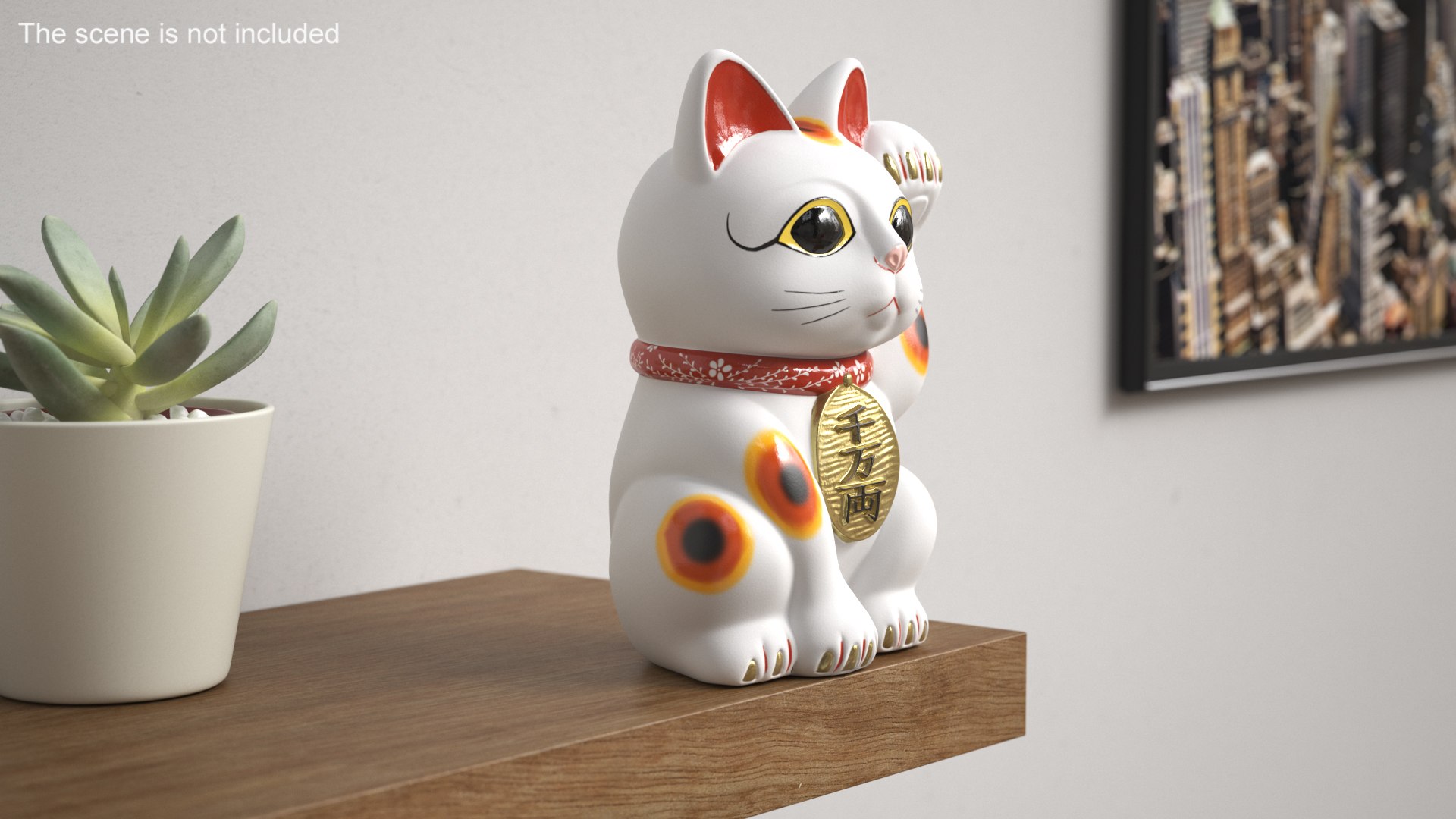 Japanese Maneki Neko Lucky Cat Figurine 3D Model - TurboSquid 2279738