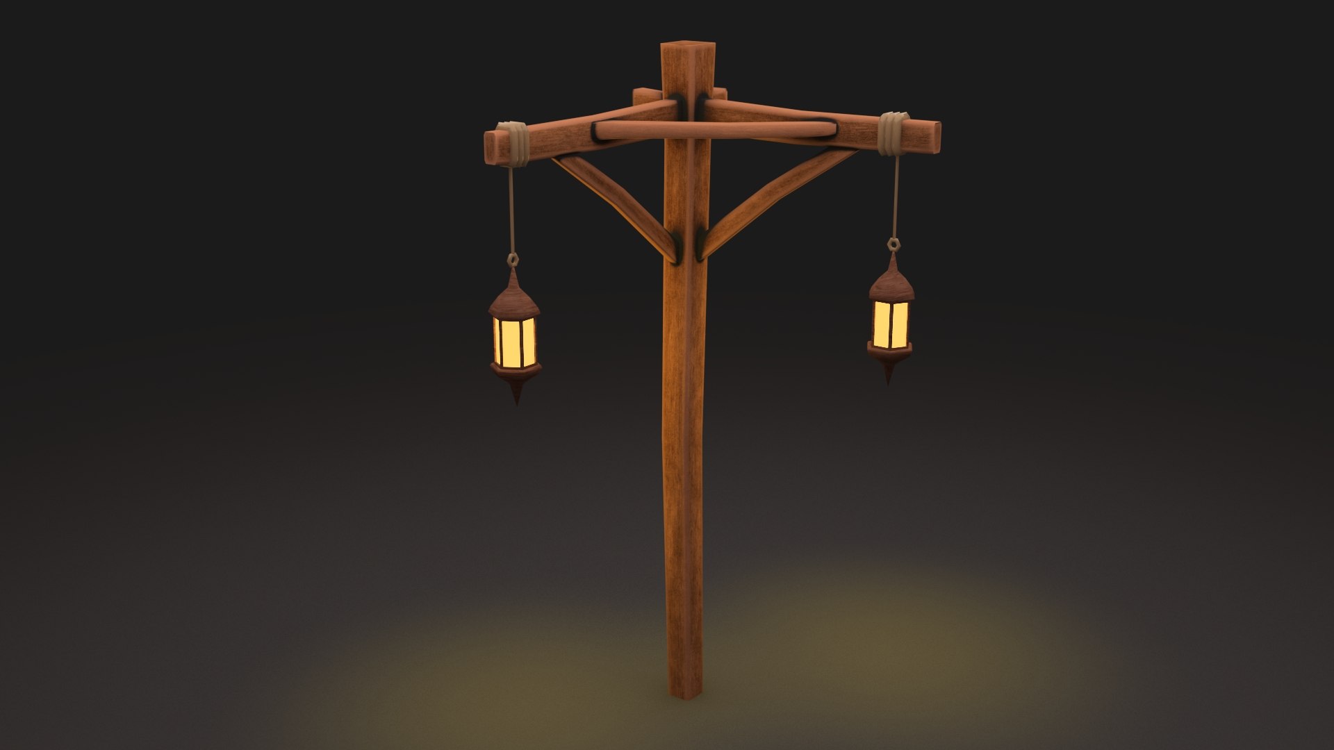 Low Poly Wooden Lights 3D model - TurboSquid 1988457