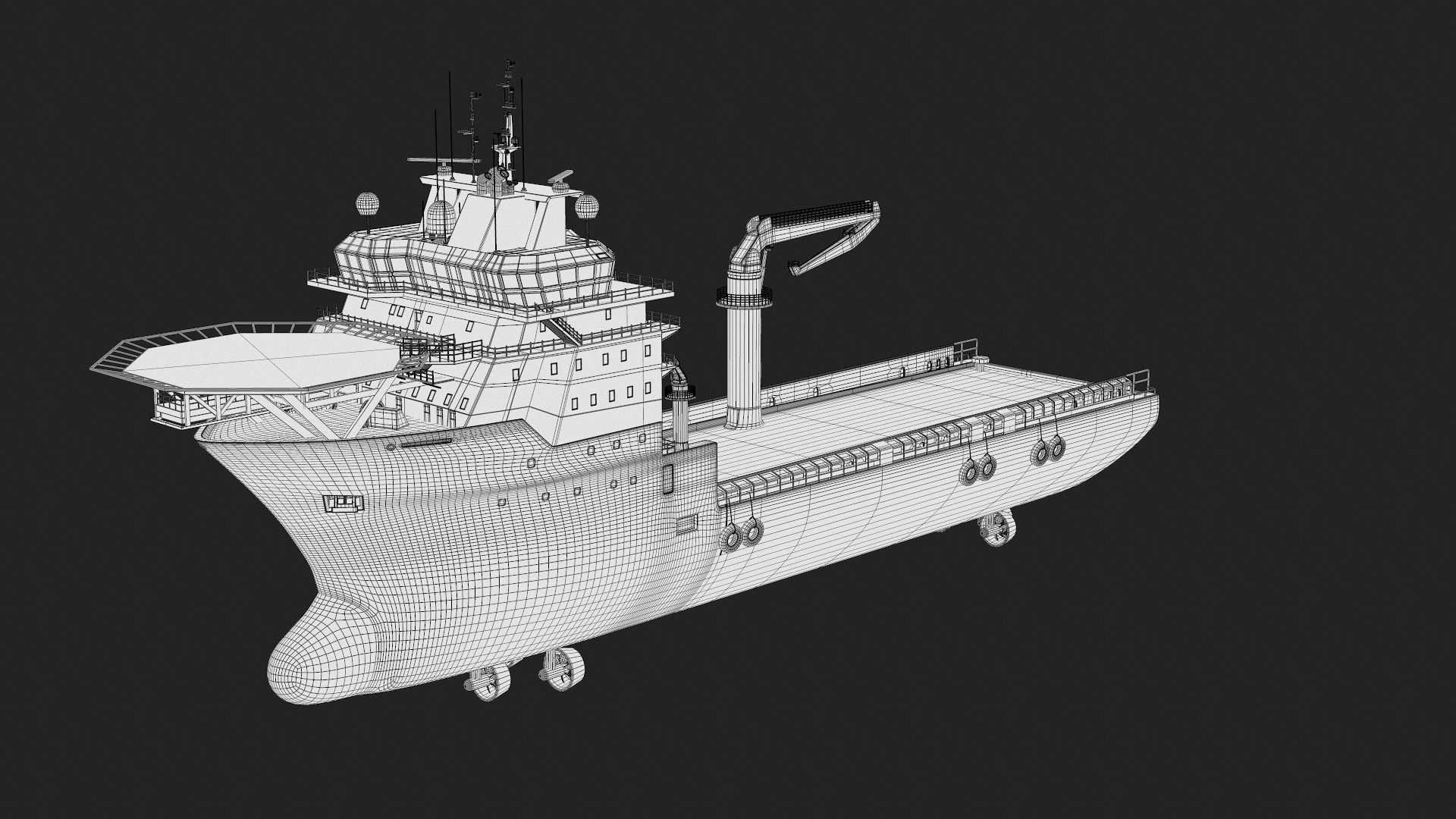 Support construction ship 3D - TurboSquid 1630635