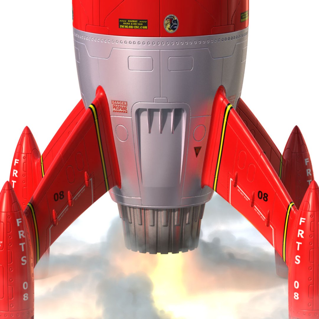 3d Model Cartoon Rocket