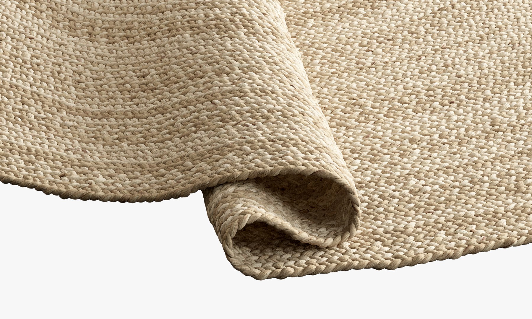 3D SAFAVIEH Dina Coastal Jute Rug Round - TurboSquid 2154378