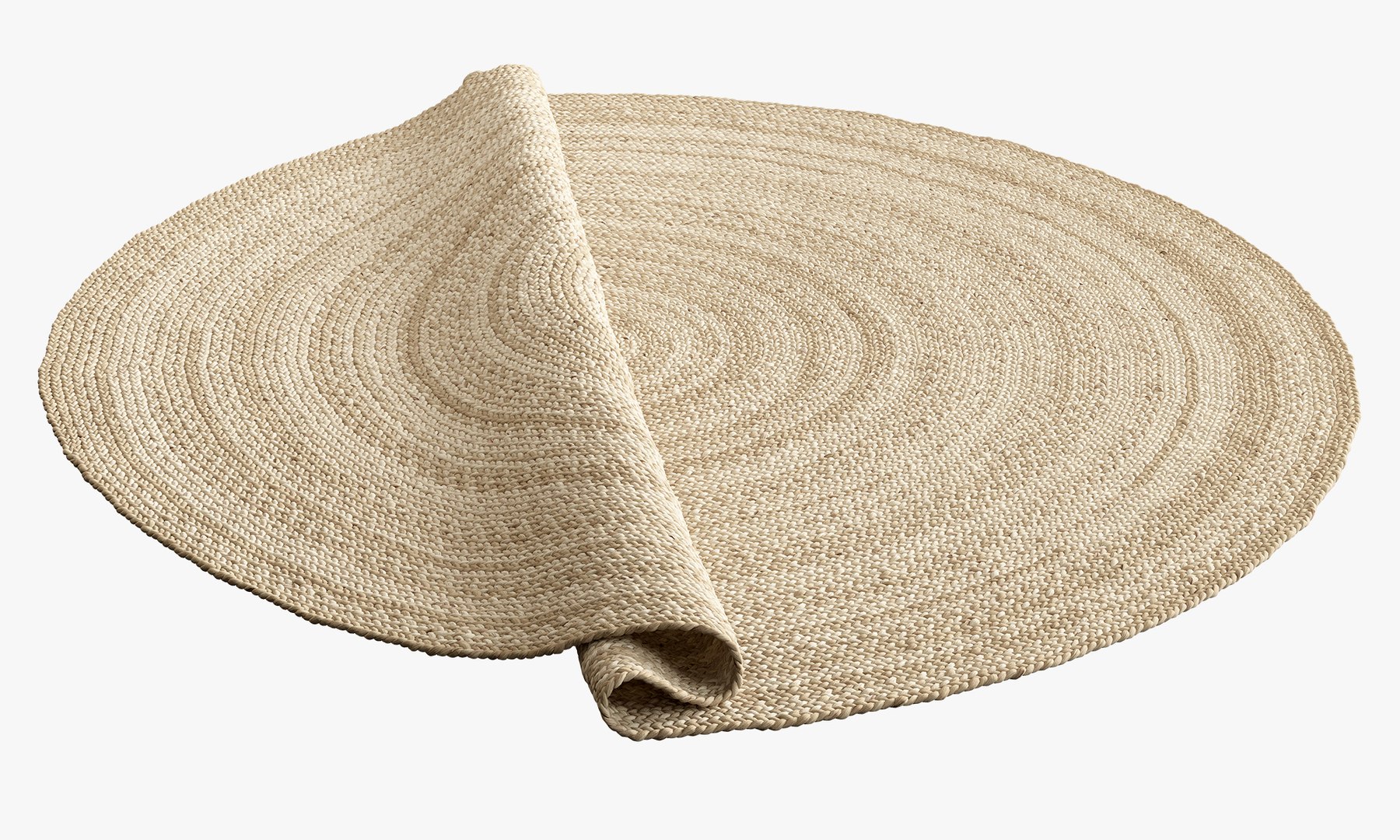 3D SAFAVIEH Dina Coastal Jute Rug Round - TurboSquid 2154378