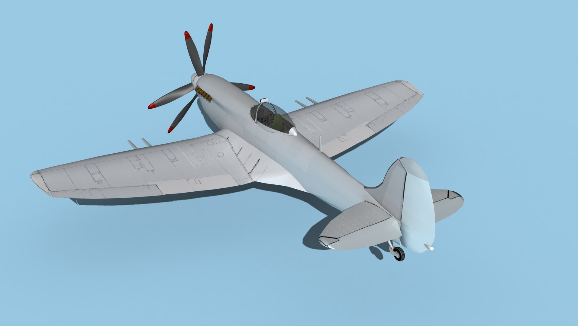 3D Supermarine Spitfire Mk XXIV V00 - TurboSquid 1926330