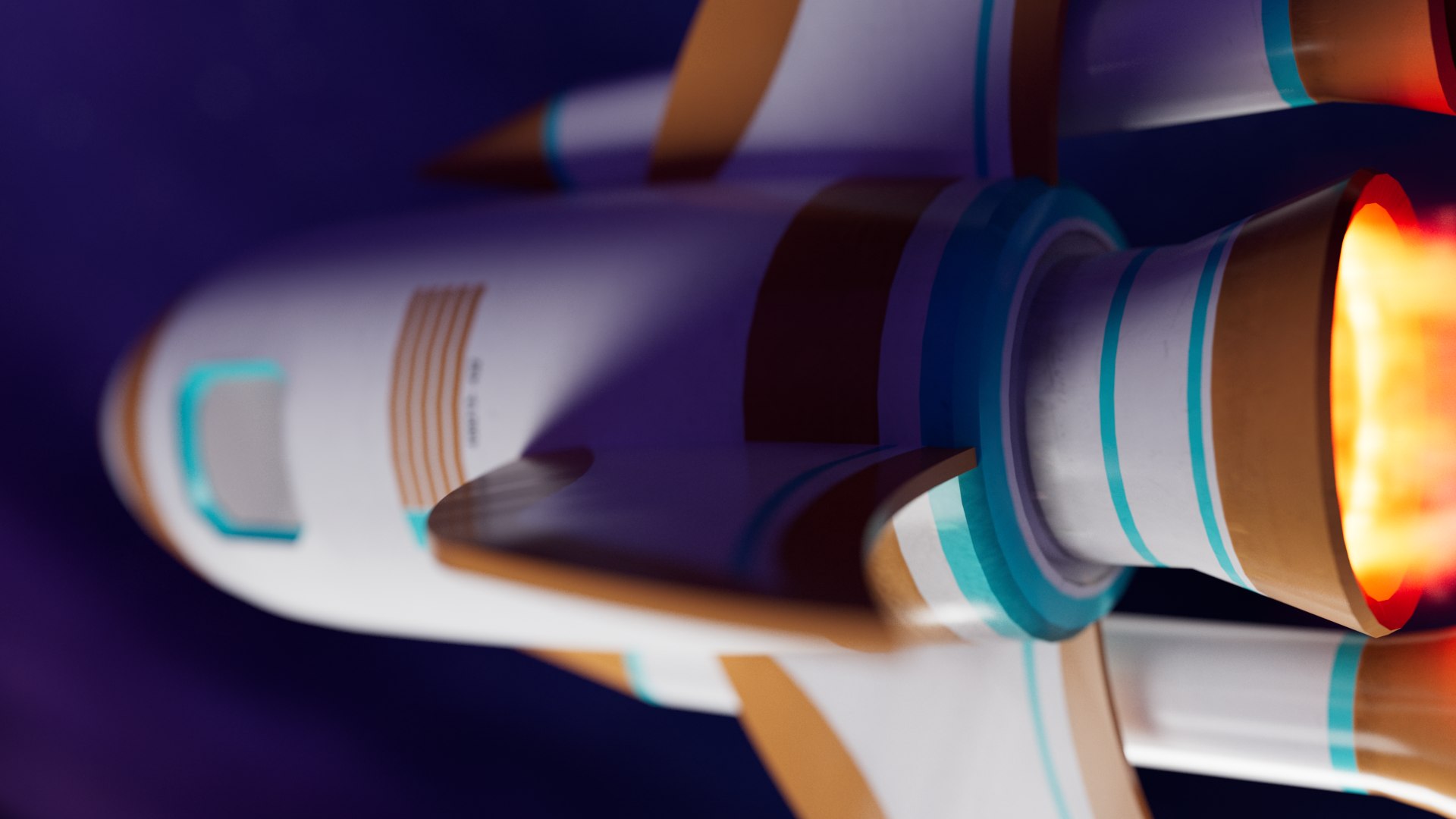 Cartoon Rocketship 3D Model - TurboSquid 2161564