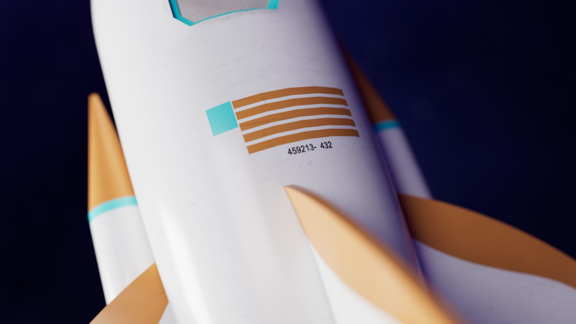 Cartoon Rocketship 3D Model - TurboSquid 2161564