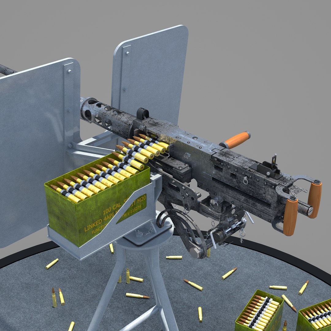 3d Model M2 Browning Machine Gun