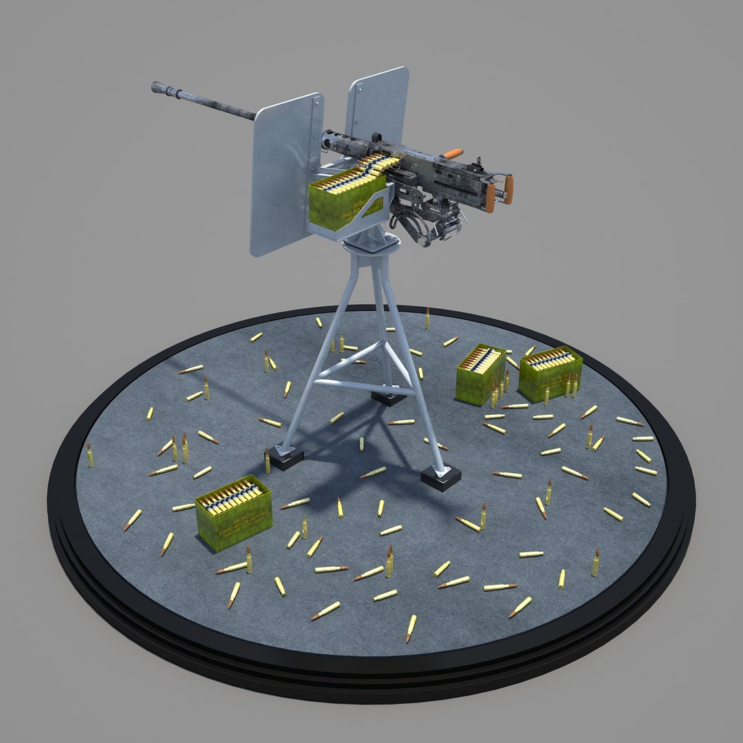 3d Model M2 Browning Machine Gun