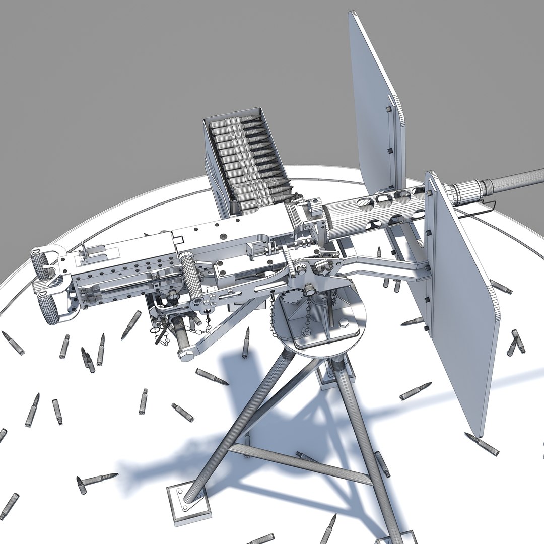 3d Model M2 Browning Machine Gun