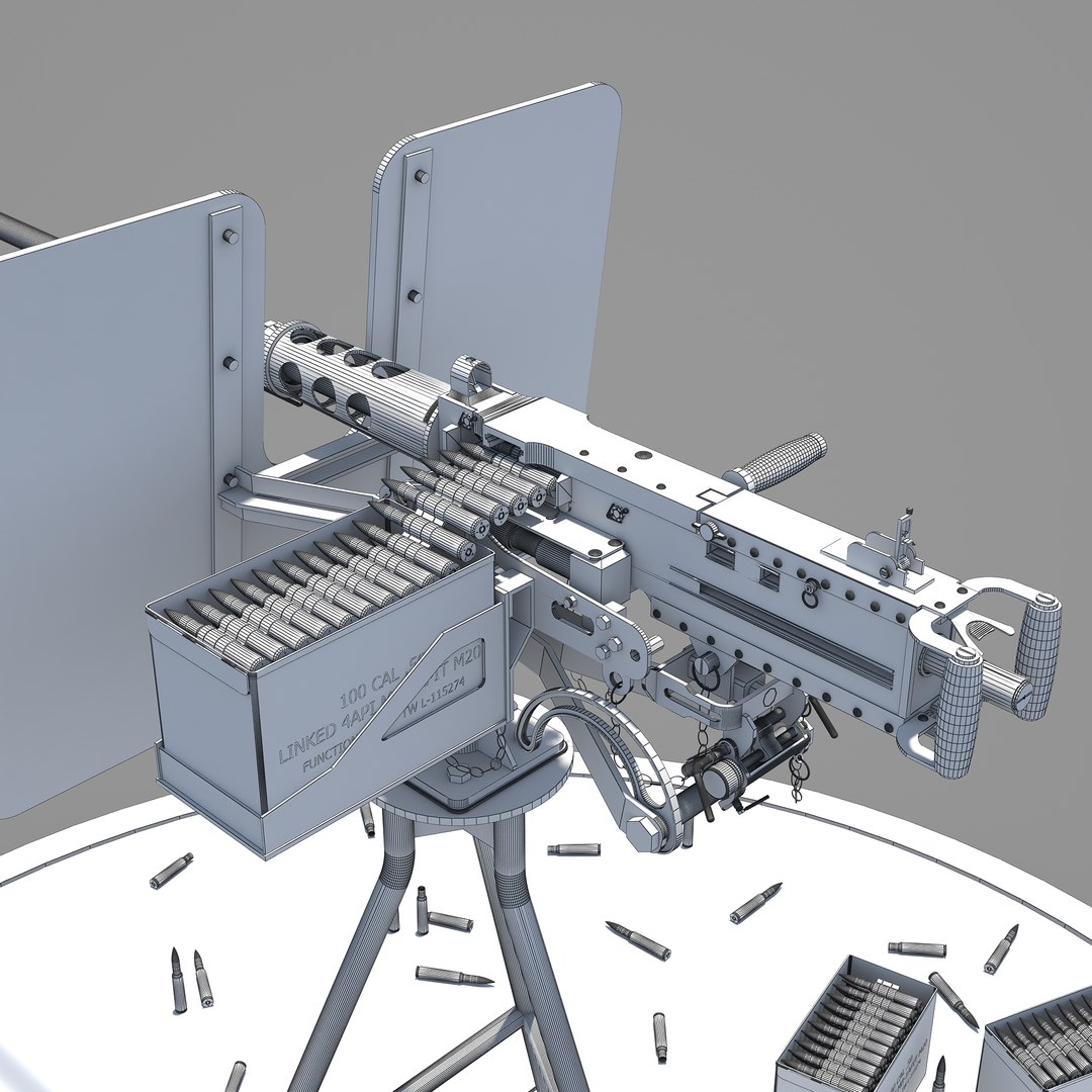 3d Model M2 Browning Machine Gun