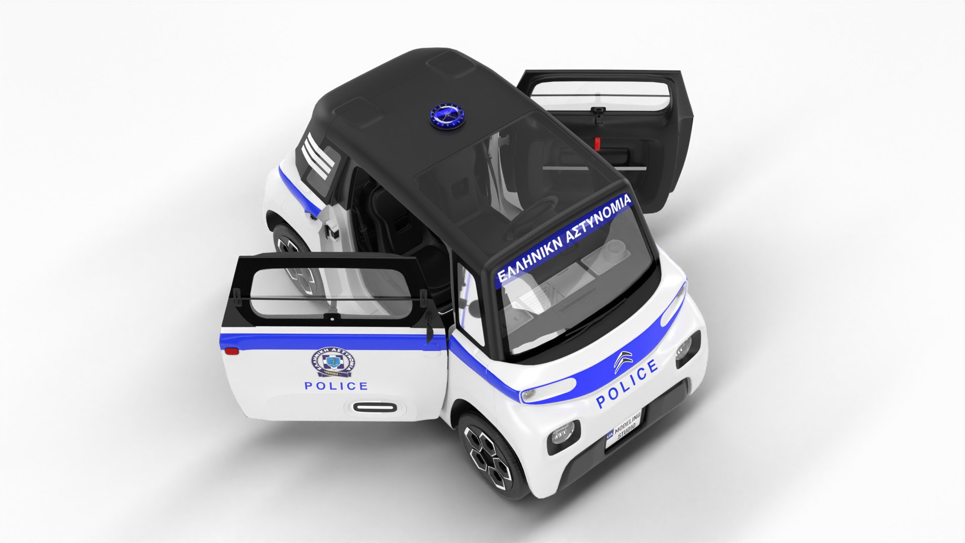 3D Model Citroen Ami 2020 Police White HQ - TurboSquid 2249433