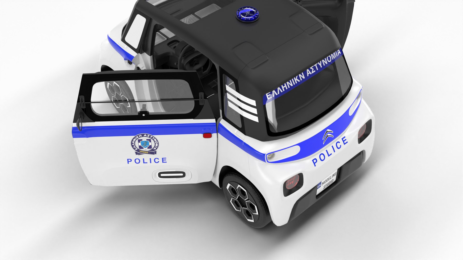 3D Model Citroen Ami 2020 Police White HQ - TurboSquid 2249433