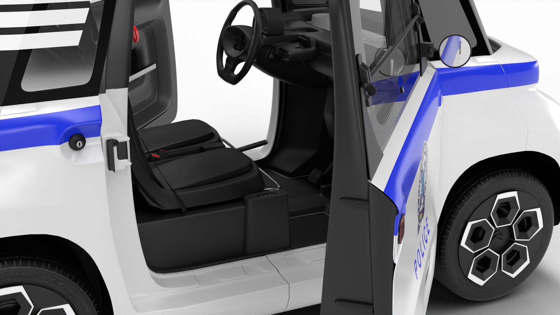 3D Model Citroen Ami 2020 Police White HQ - TurboSquid 2249433