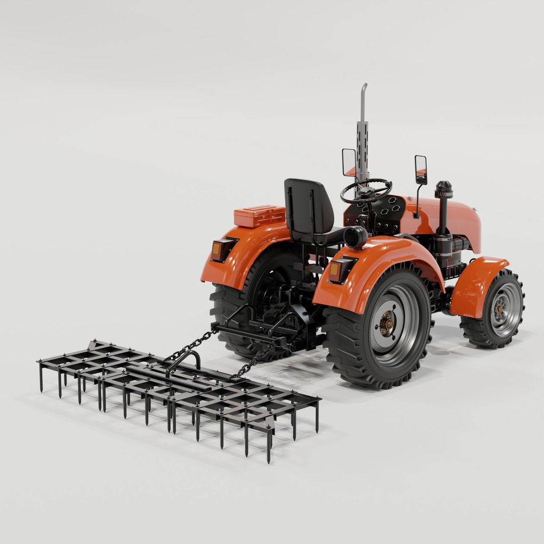 Mini Tractor Model - TurboSquid 2105134