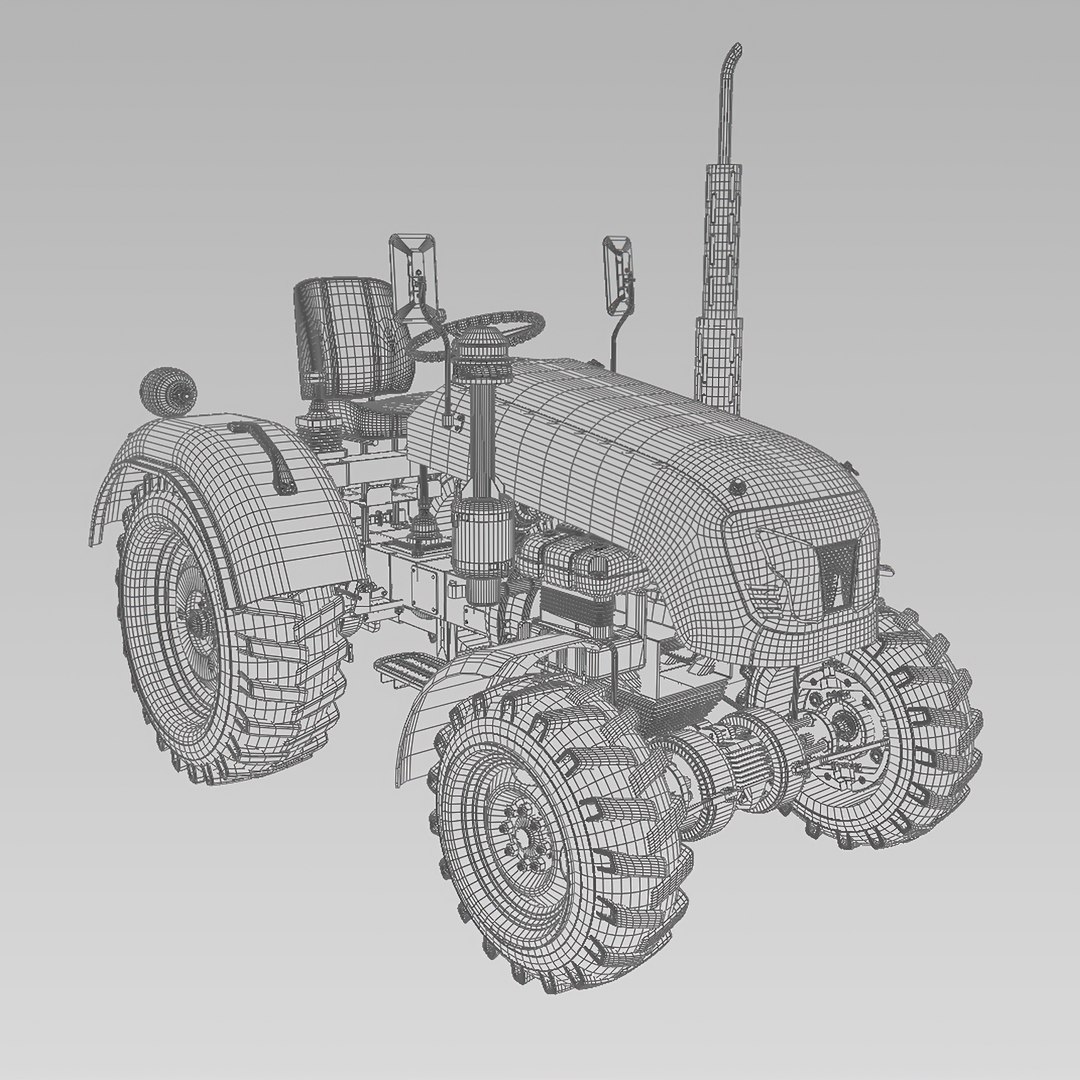 Mini Tractor Model - TurboSquid 2105134