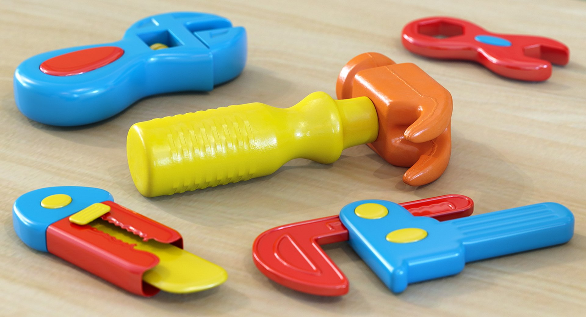 3D Plastic Toy Tools Collection 2 Model - TurboSquid 2199545