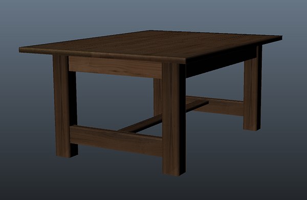 wooden table obj free