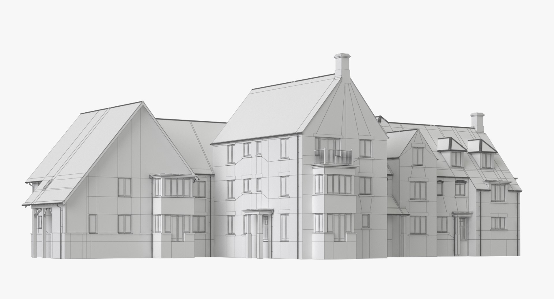 3d Model Colonial House