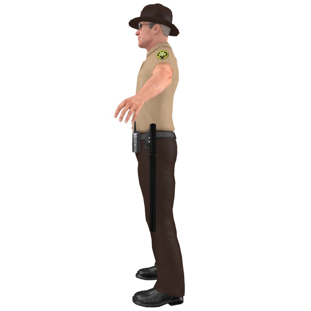 Sheriff Man Gun 3D - TurboSquid 1353791