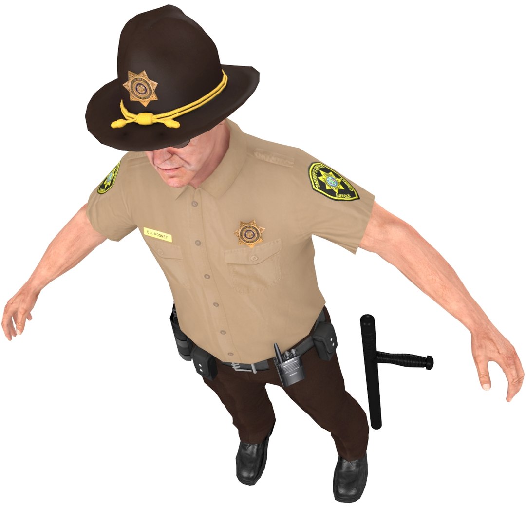 Sheriff Man Gun 3D - TurboSquid 1353791