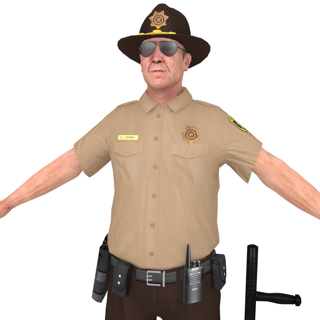 Sheriff Man Gun 3D - TurboSquid 1353791