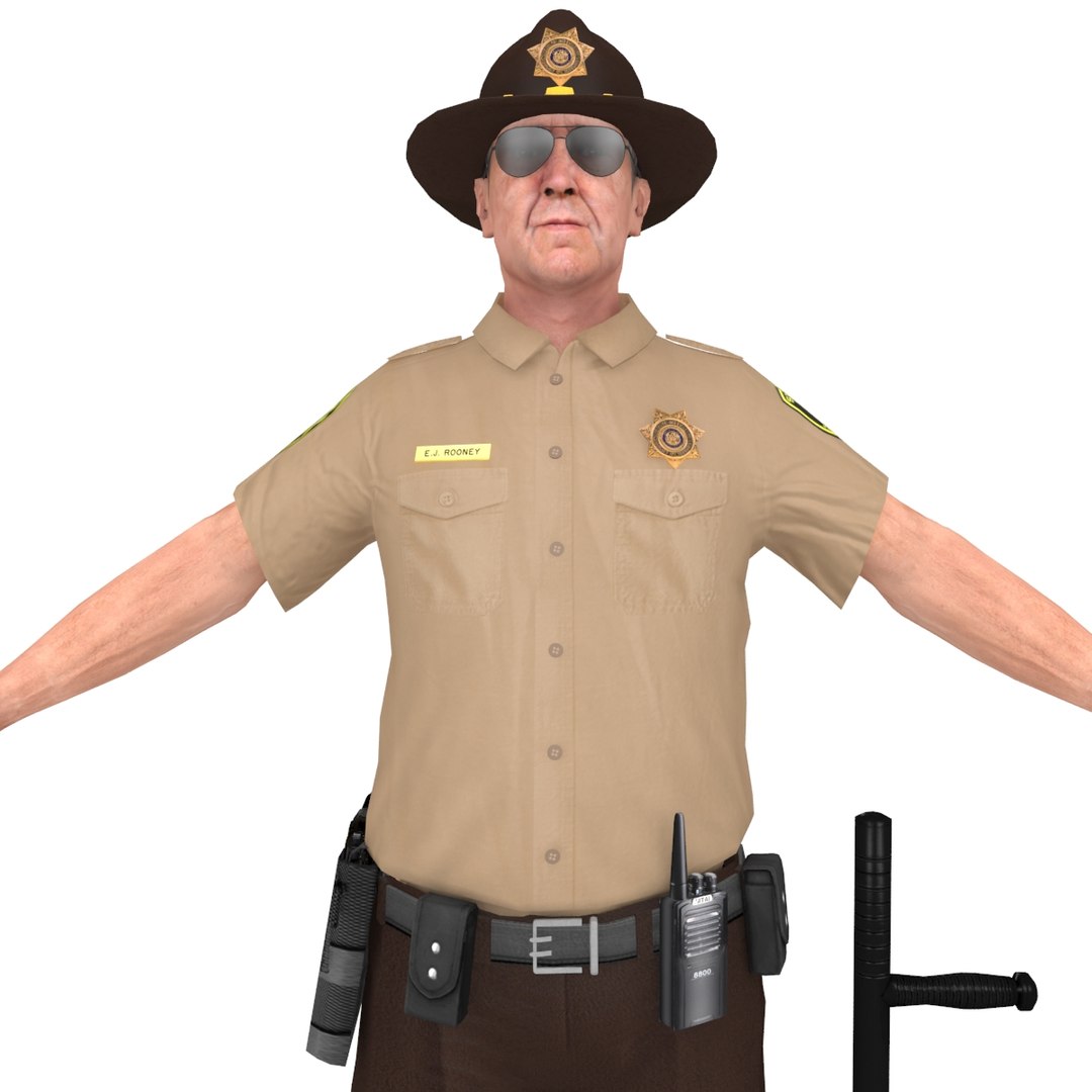 Sheriff Man Gun 3D - TurboSquid 1353791