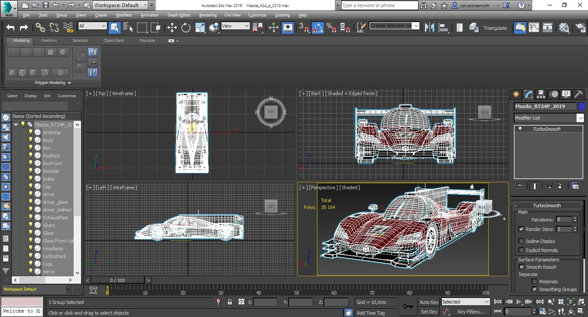 Mazda rt24-p imsa season model - TurboSquid 1406635