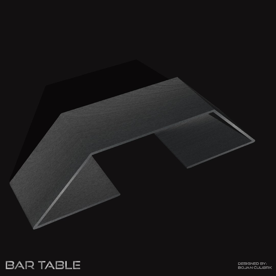 3d Model Bar Table