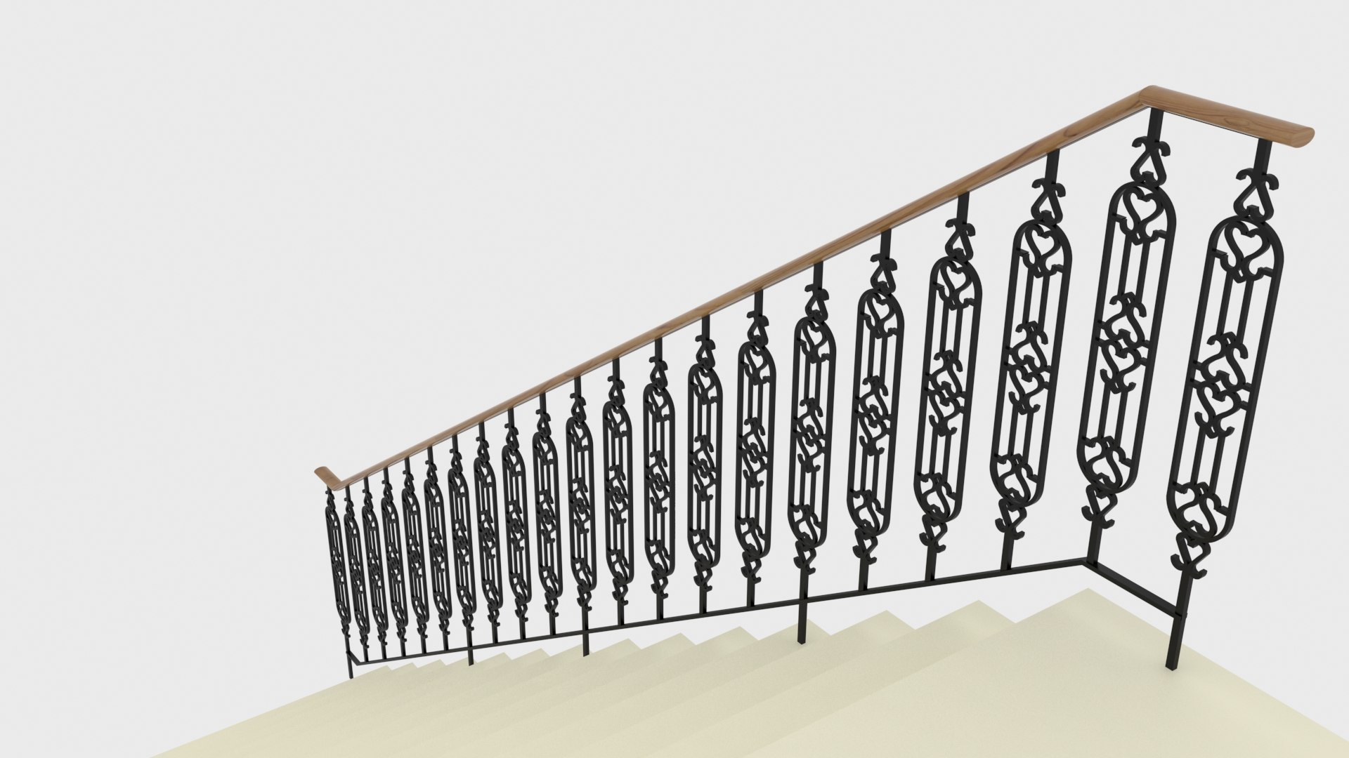 Highly Detailed Railing 01 Model - TurboSquid 1784822