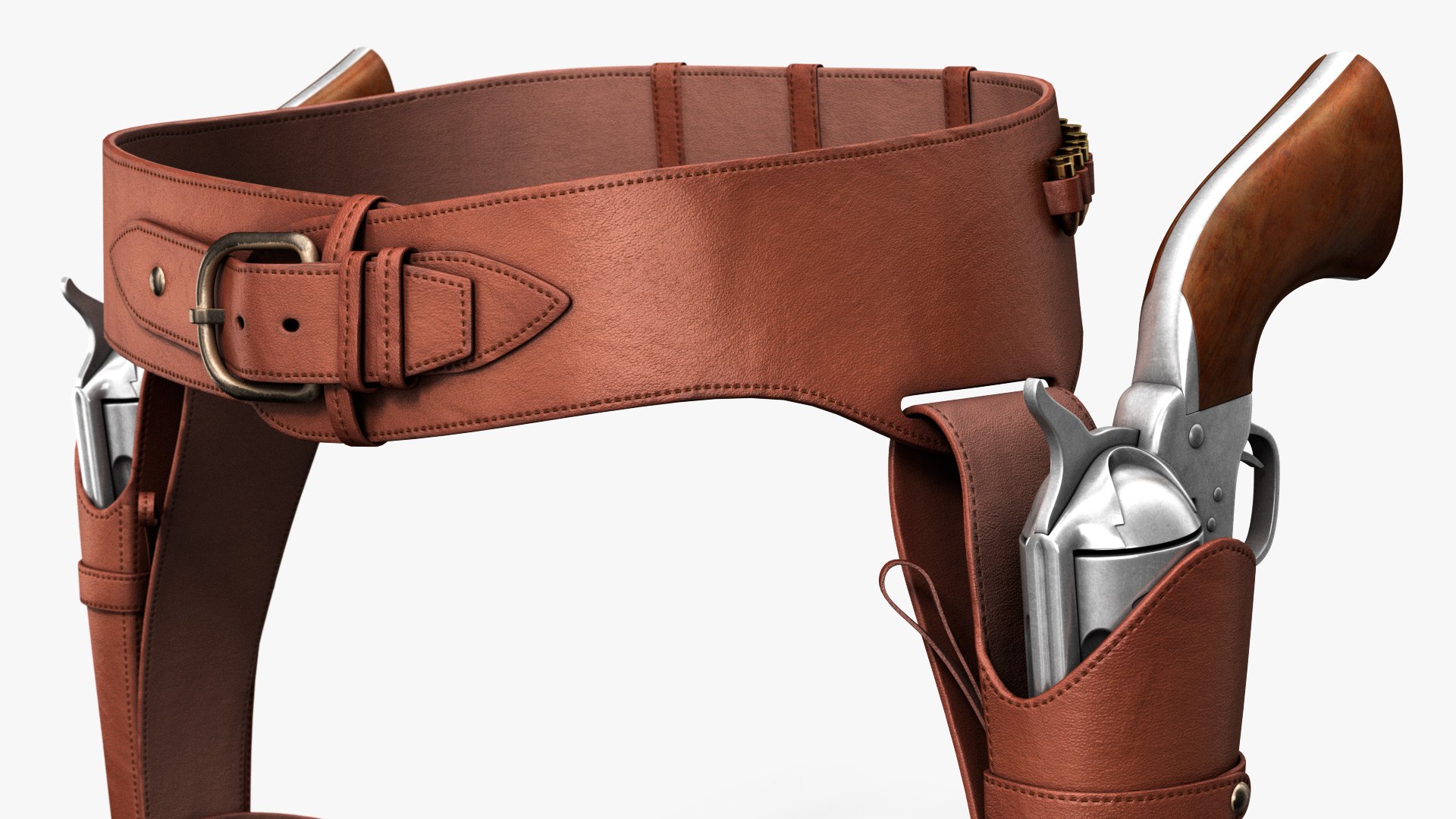 3D Western Gun Belt And Revolver 8K PBR Textures - TurboSquid 2087767