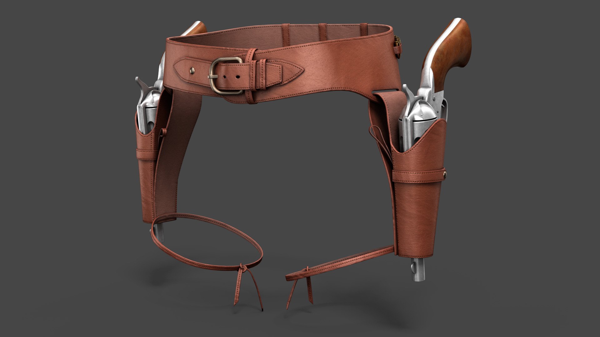 3D Western Gun Belt And Revolver 8K PBR Textures - TurboSquid 2087767