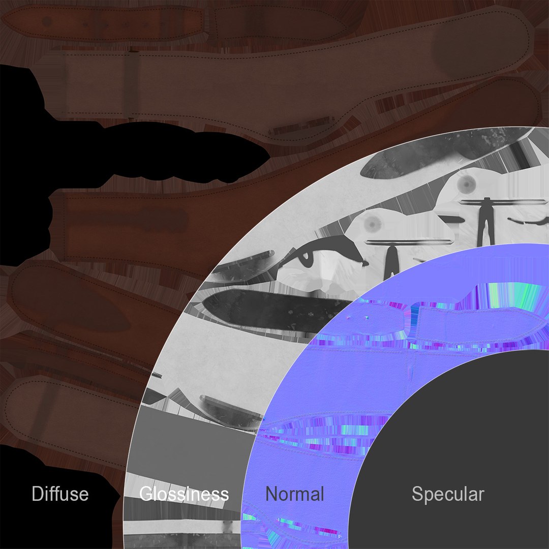 3D Western Gun Belt And Revolver 8K PBR Textures - TurboSquid 2087767