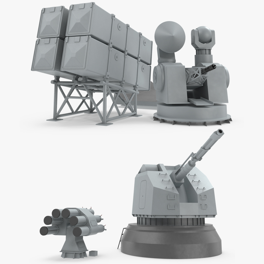 Frigate Armament Set model - TurboSquid 1805450