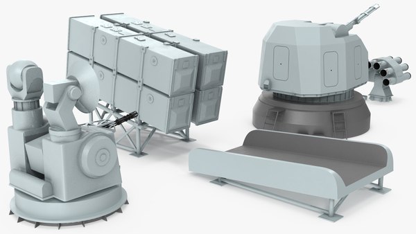 Frigate Armament Set model - TurboSquid 1805450