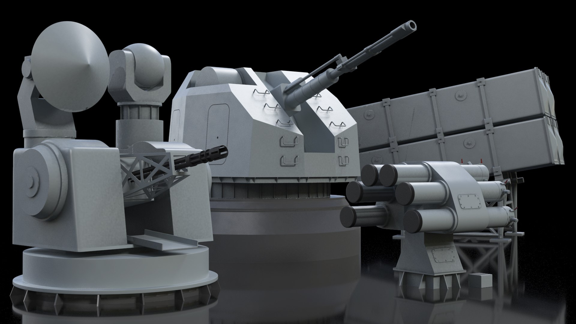 Frigate Armament Set model - TurboSquid 1805450