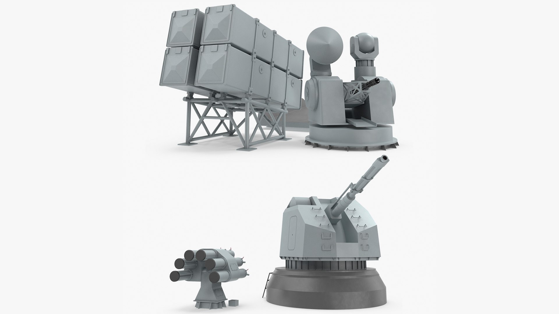 Frigate Armament Set model - TurboSquid 1805450
