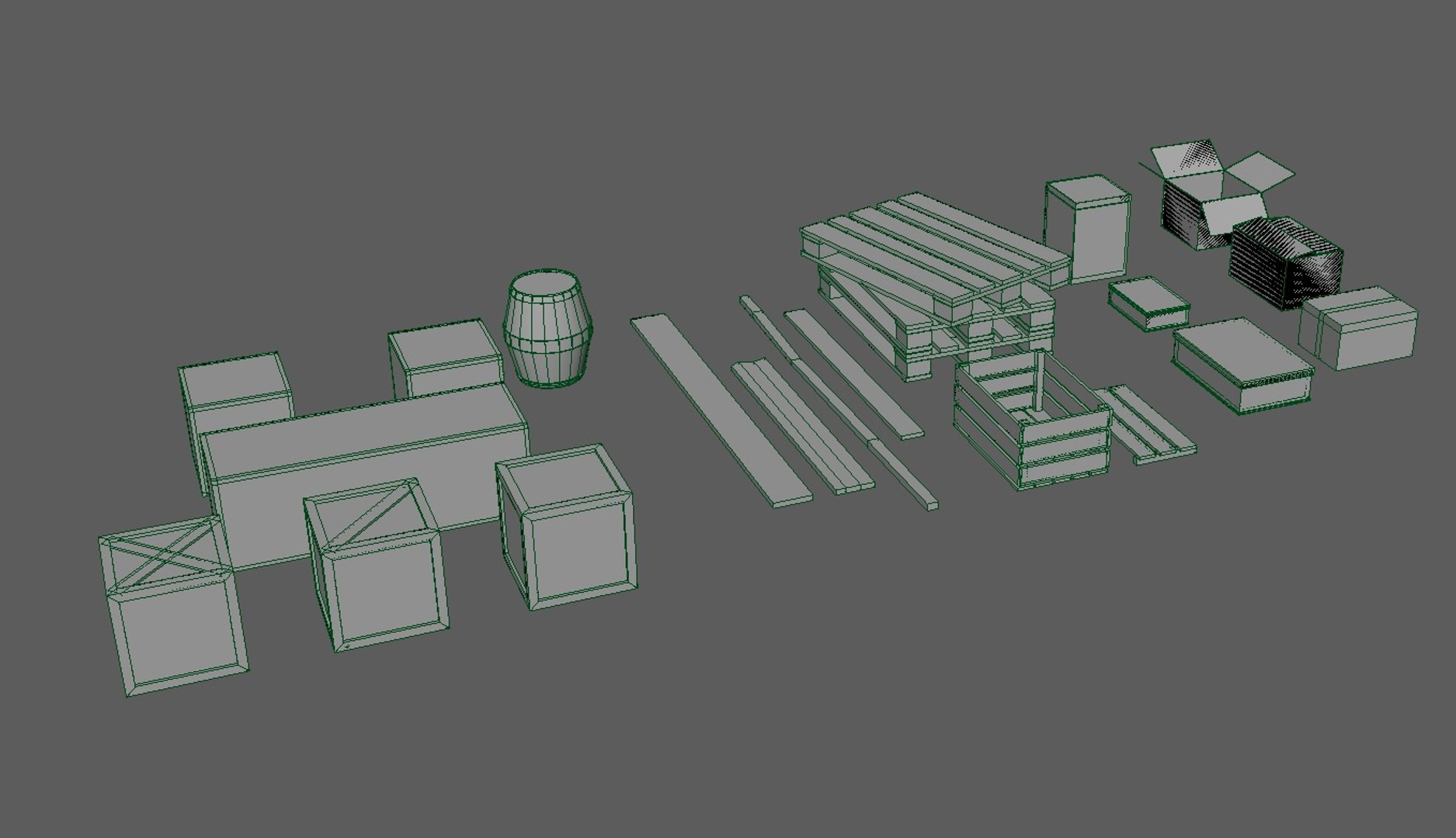 3D Model Assets Games Pack Boxes - TurboSquid 1582124