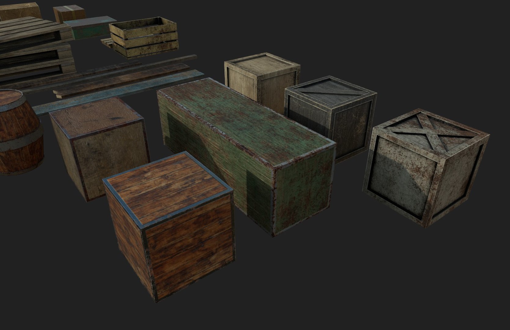 3D Model Assets Games Pack Boxes - TurboSquid 1582124