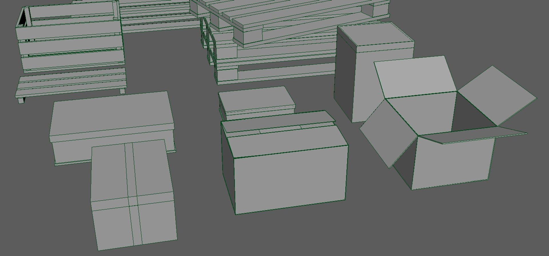 3D Model Assets Games Pack Boxes - TurboSquid 1582124