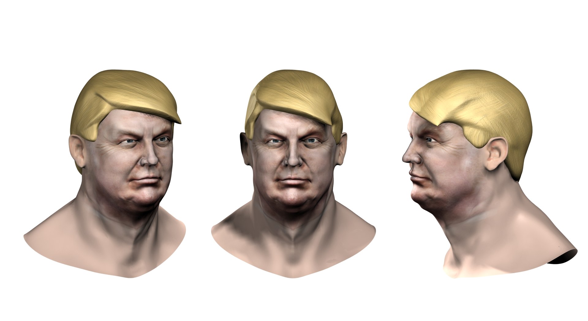 3d Model Of Donald Trump Zbrush Head