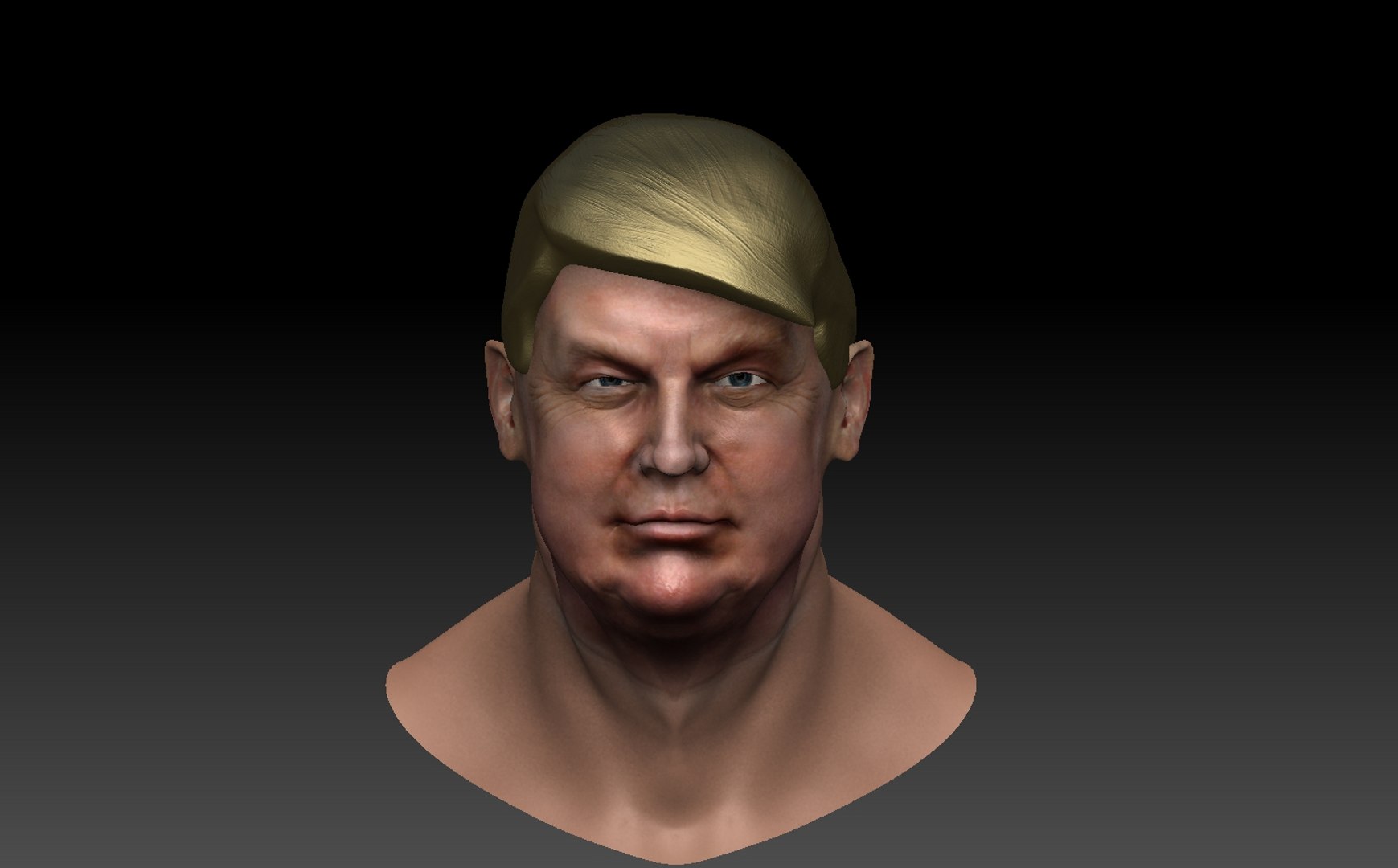 3d Model Of Donald Trump Zbrush Head